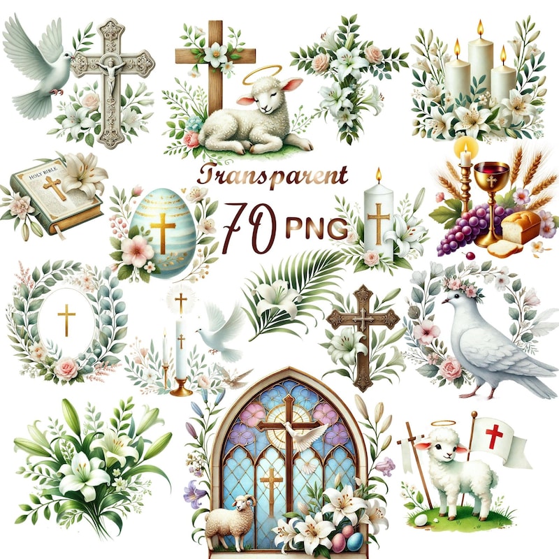 Christian Clip Art Easter - Etsy