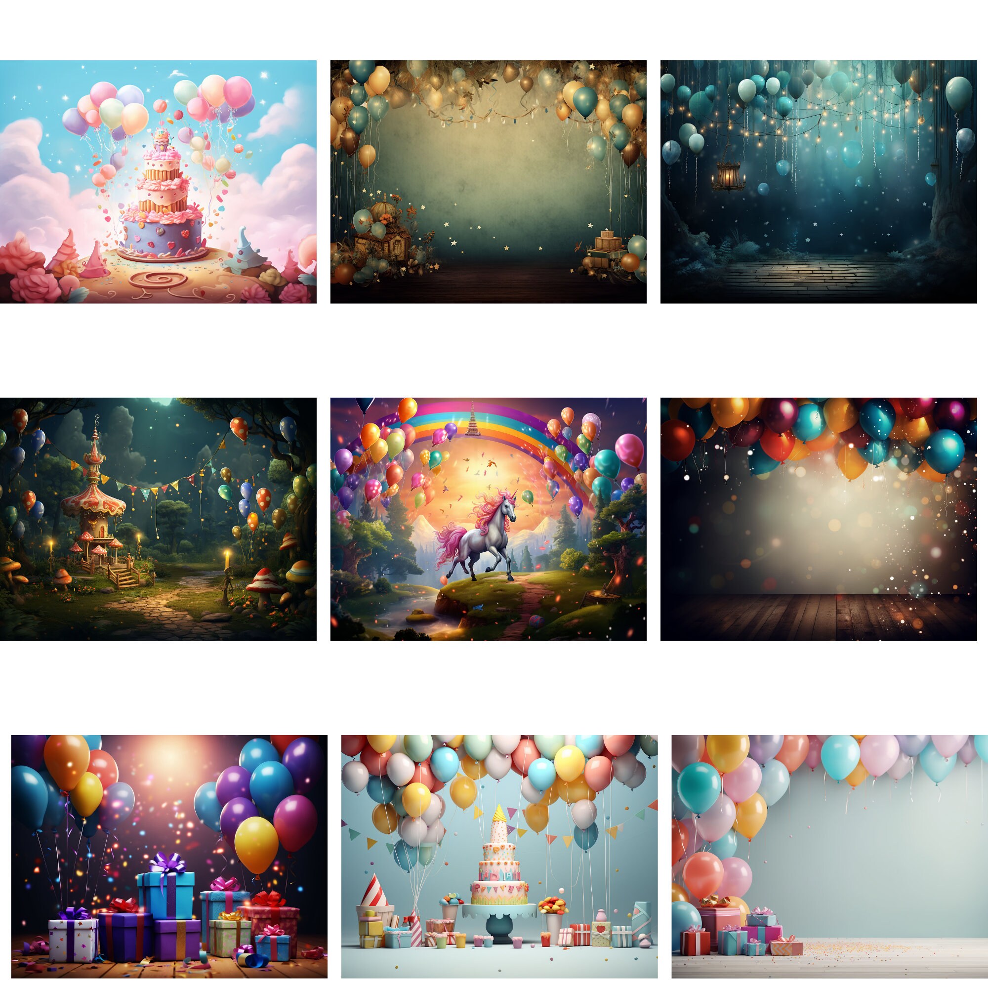 35 Printable Birthday Background Digital Paper, Birthday Background ...