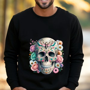 5 PNG, Flower Skull Design, Flower Skull, Wildflowers Skull Png, Skull Png,sublimation,dtf Png ...