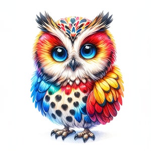 20 Jpgs, Owl Clipart Bundle, Cute Owl Clipart, Colorful Owls, Owl ...