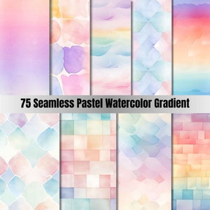 75 Seamless Printable Gradient Digital Paper, Gradient Digital Papers ...
