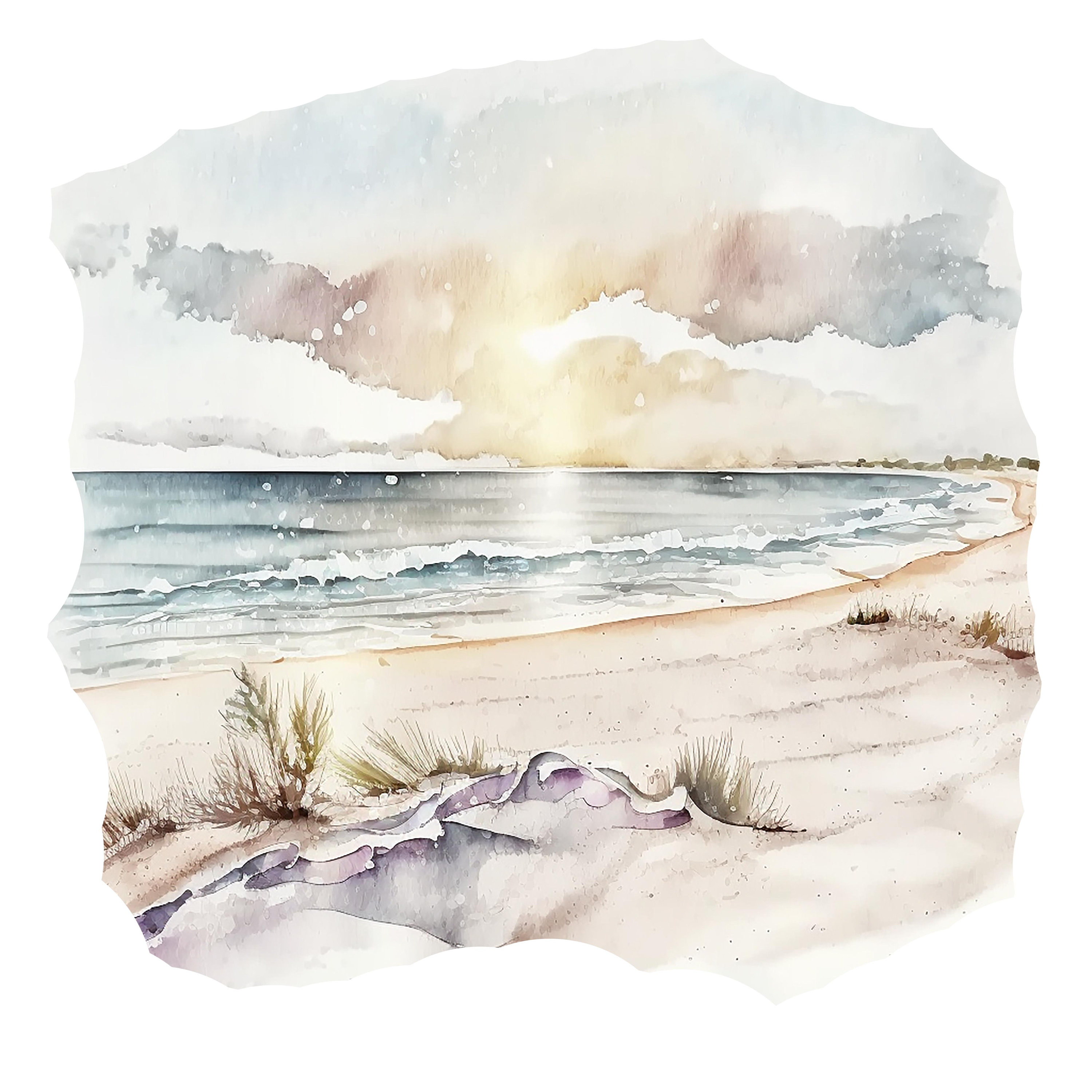 10 Beach Views Watercolor Clipart High Quality - Etsy Australia