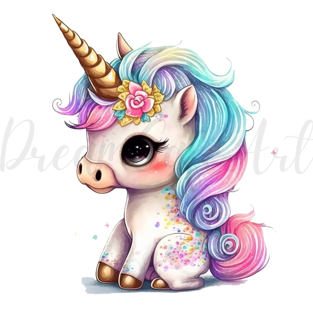 11 Baby Unicorn Clipart, Jpgs,digital Download, Commercial Use, Mixed ...