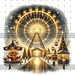 28 PNG Amusement Park Clipart Bundle, Carnival Fun Illustrations ...