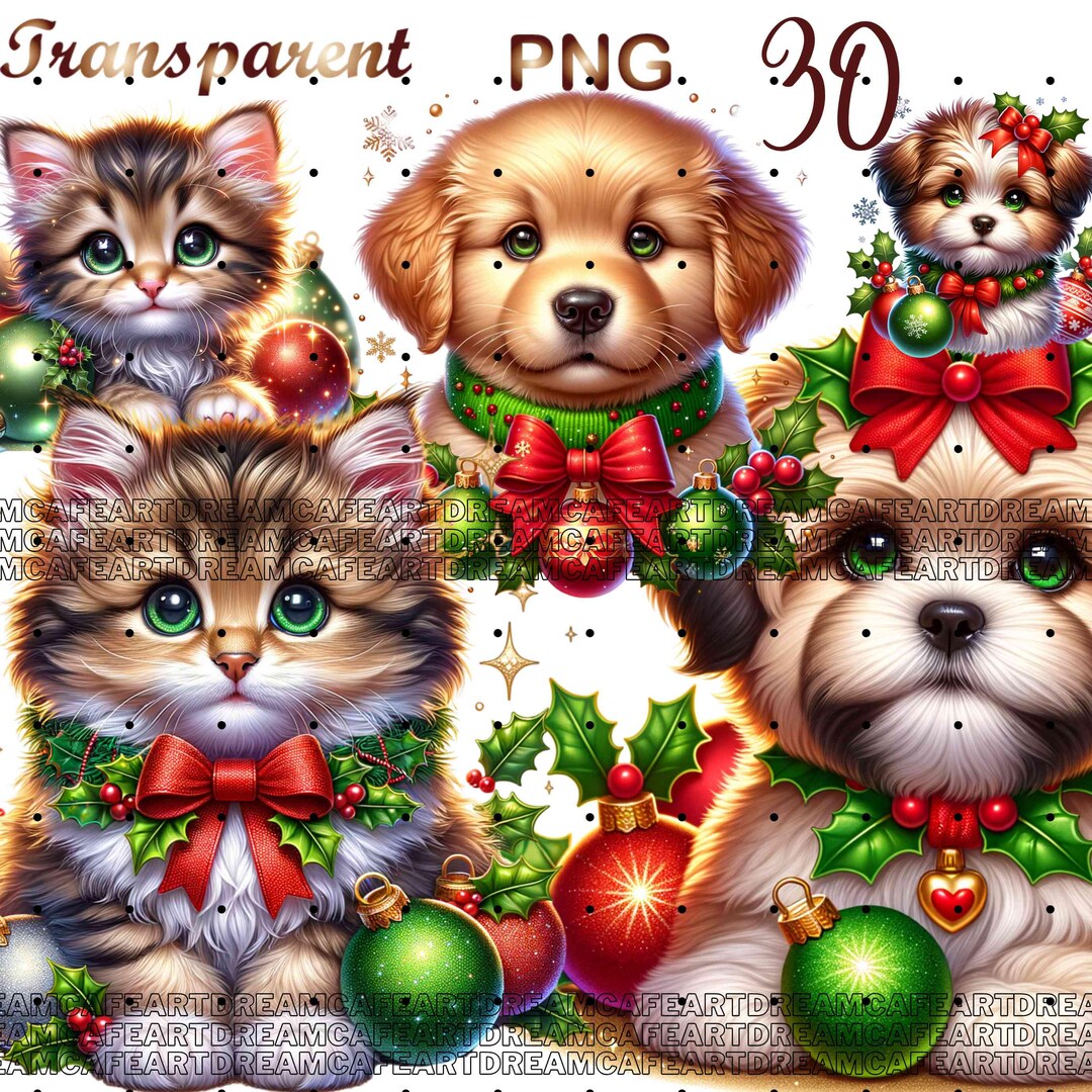 30 PNG, Christmas Animals, Winter Animals Clipart Bundle, Christmas ...