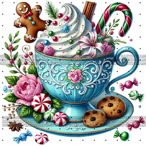 32 PNG Set 2 Winter Hot Cocoa Clipart, Cozy Hot Chocolate Graphics ...