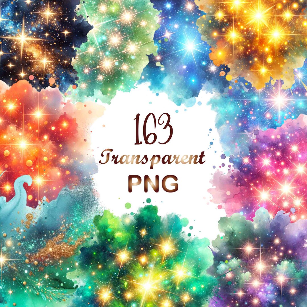 163 Png,dreamy Watercolor Splashes Clipart Bundle,watercolor Color ...
