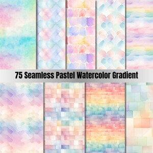 75 Seamless Printable Gradient Digital Paper, Gradient Digital Papers ...