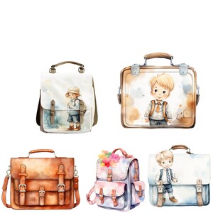 41 Watercolor Back to School Clipart Jpgs, Copy, Digital Planner, Paper ...