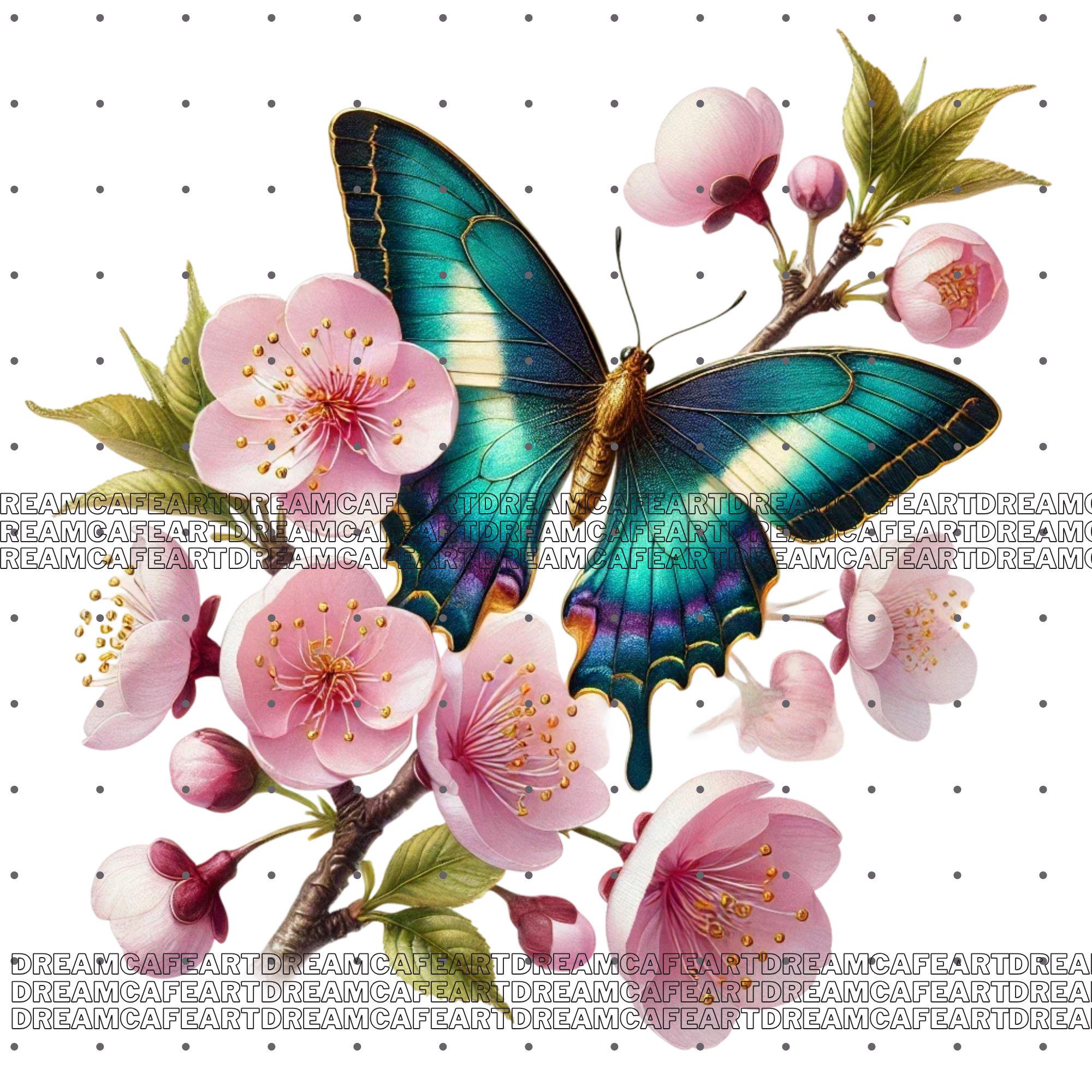 60 PNG Butterfly Gardens Clipart Bundle Set 2, Butterfly Wildflowers ...