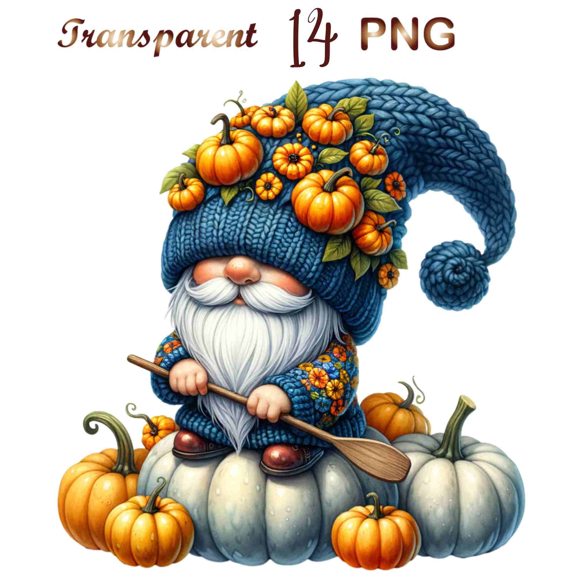 14 Cute Gnome Clipart,gnome Clipart Bundle, Autumn Gnome Png,,autumn ...
