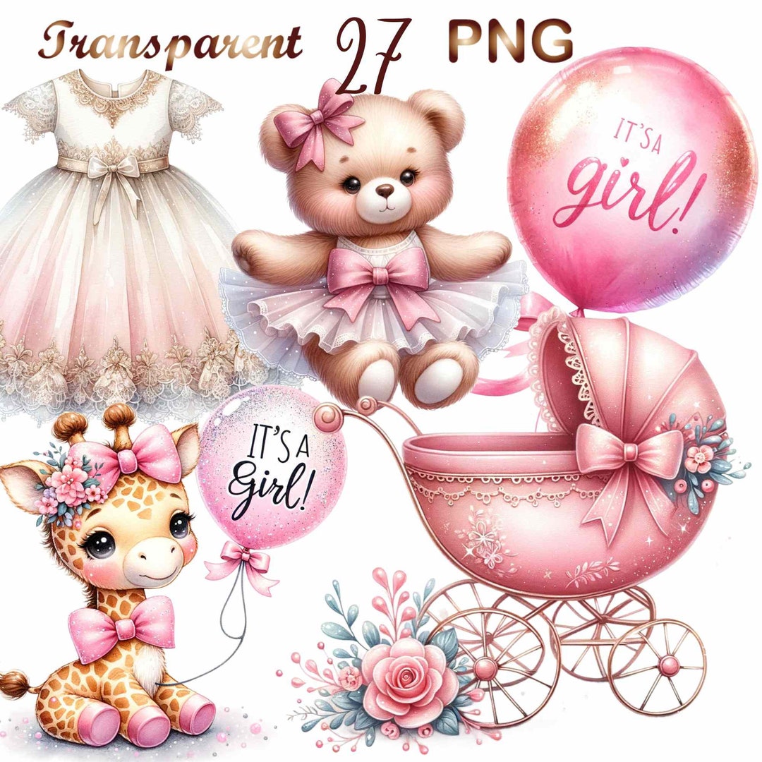 27 Watercolor Babyshower Clipart, Newborn Clipart, Clipart for Newborn ...