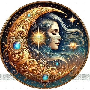 60 Mystical Moon Clipart PNG Bundle – Fantasy, Magical, Celestial, Wiccan, Pagan – Instant ...