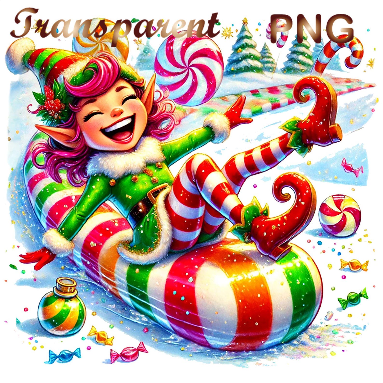 45 PNG, Christmas Elves Clipart Bundle, Cute Christmas Elves, Festive ...
