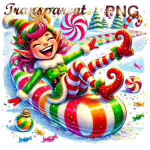 45 PNG, Christmas Elves Clipart Bundle, Cute Christmas Elves, Festive ...