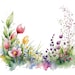 10 Watercolor Spring Border Clipart Jpgs,commercial Use,digital ...
