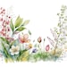 10 Watercolor Spring Border Clipart Jpgs,commercial Use,digital ...