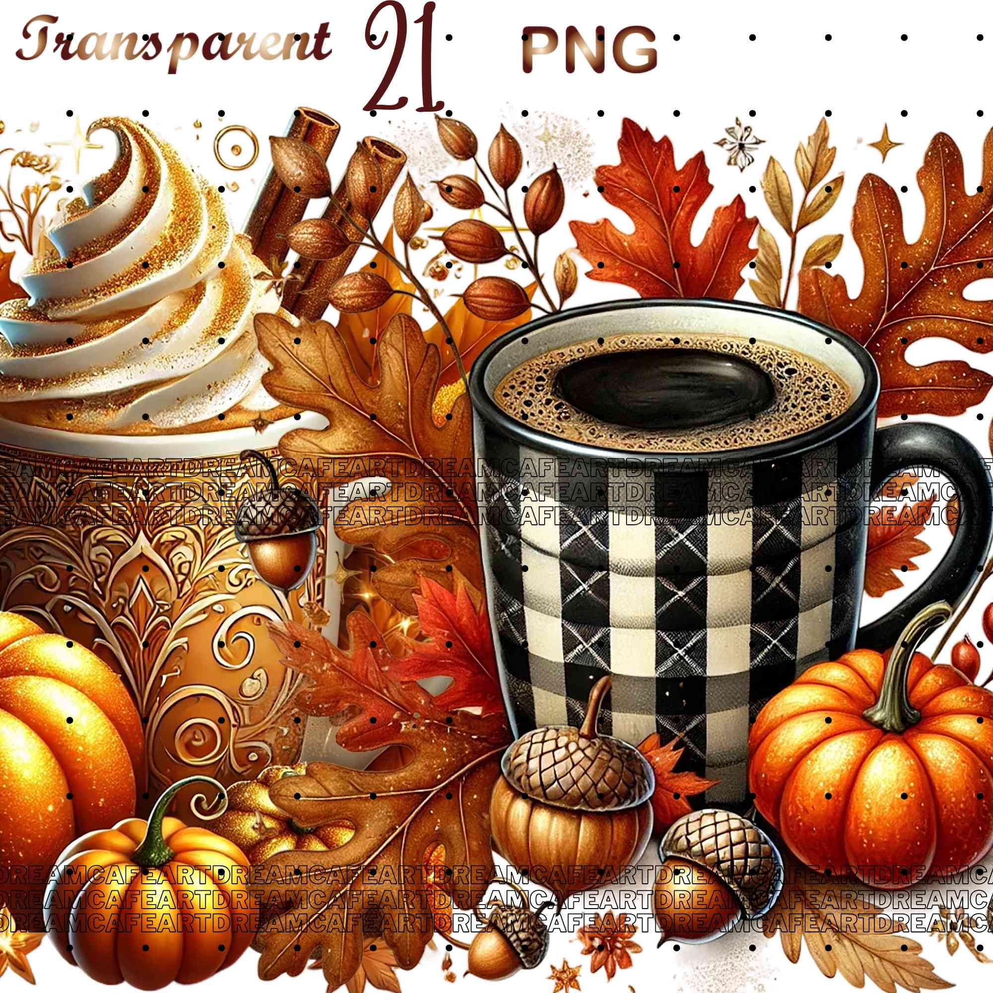 21 Png,autumn Coffee Clipart, Coffee Clipart Png, Fall-themed Art, Cozy ...