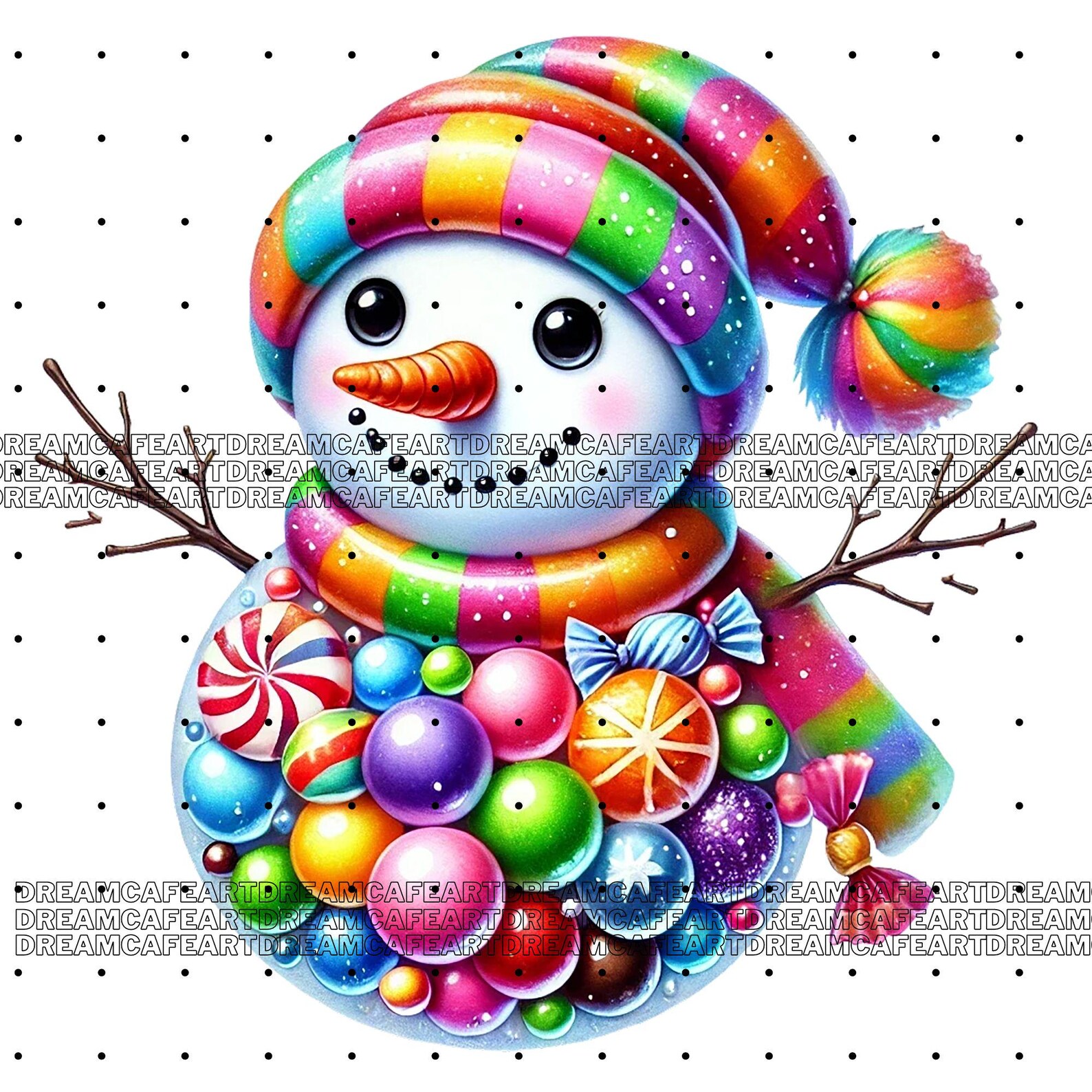 70 PNG, Candy Christmas Clipart Bundle, Festive Candy Graphics, Candy ...
