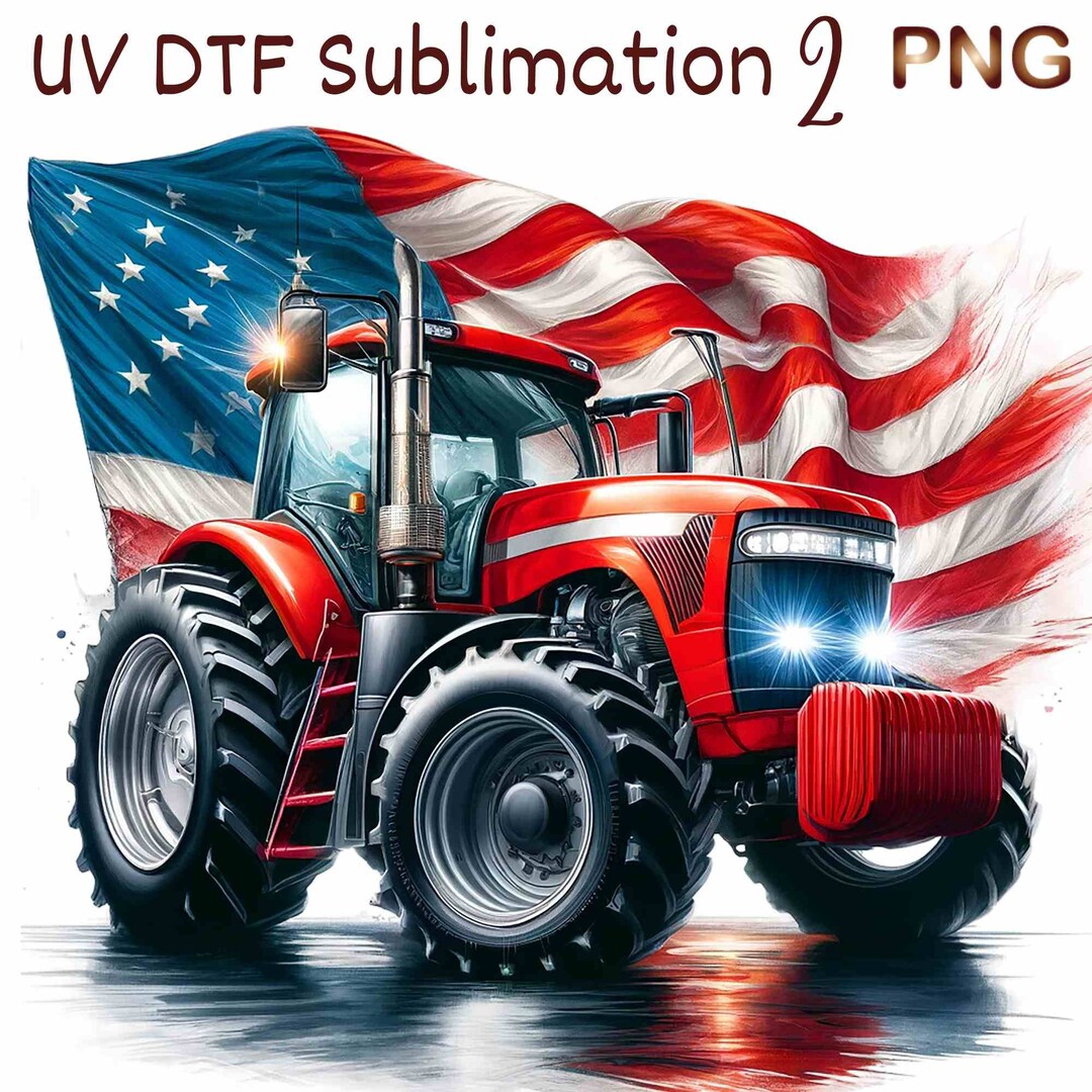 American Flag Tractor PNG: Red Tractor Designs (digital Download) - Etsy