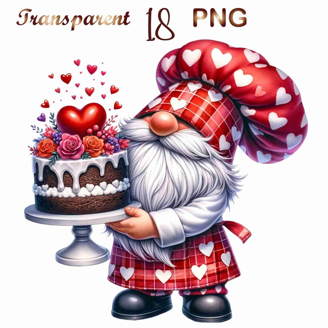 18 Chef Gnome Valentine, Chef Gnome, Cook Gnome, Cute Gnome Png, Gnome ...