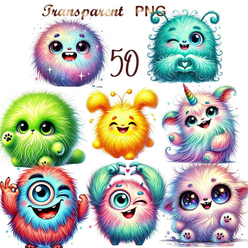 Cute Monster Art - Etsy