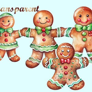 21 Gingerbread PNG, Christmas Clipart, Winter Clipart, Holiday Clipart ...