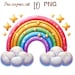 10 Rainbow Clipart Bundle Png,sun,clouds,rainbow Png, Glitter Rainbow ...