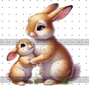 35 PNG Rabbit Set 2 Clipart Bundle, Bunnies Illustrations Graphics ...