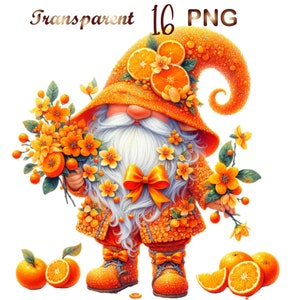 16 Summer Gnome Bundle Clipart PNG, Gnomes, Cute Gnome Png, Cute Gnome ...