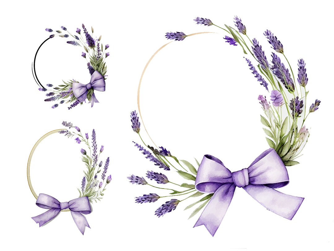 10 Lavender Frames Clipart, Jpgs, Commercial Use, Digital Download ...