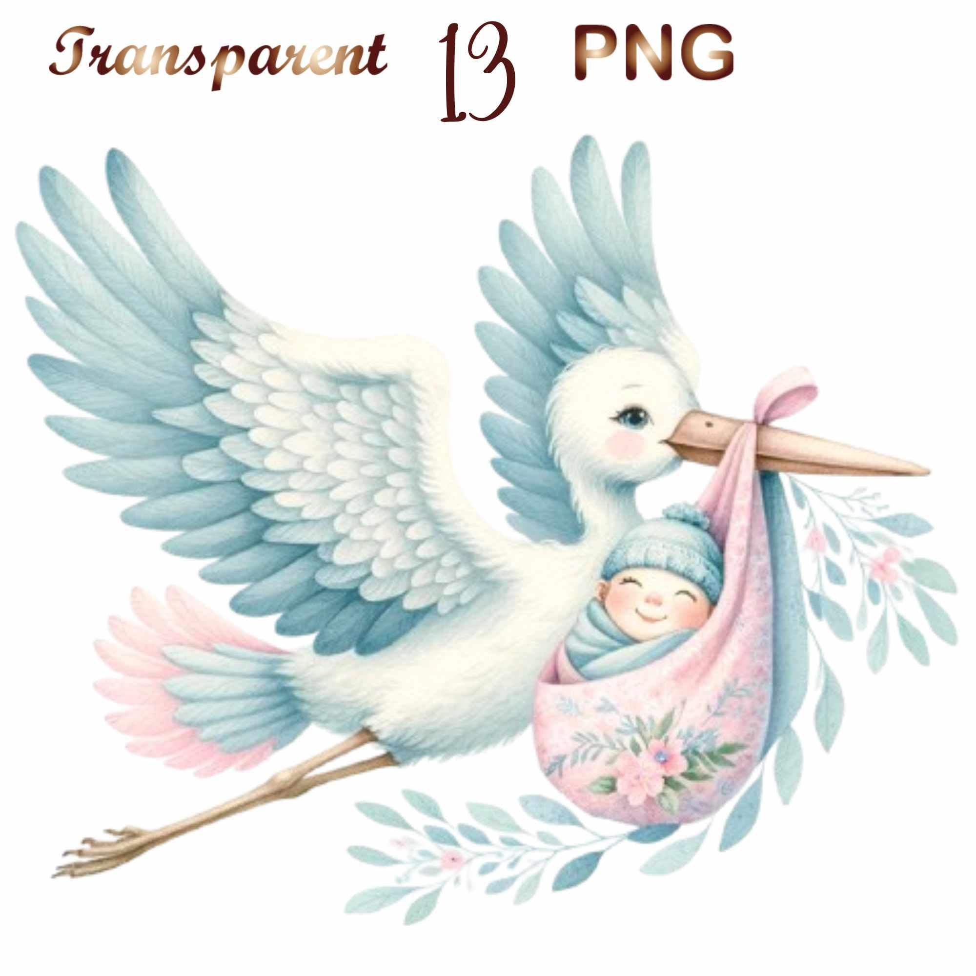 13 Stork Baby Clipart, Stork Baby Girl Clipart, Stork Baby Boy Clipart ...