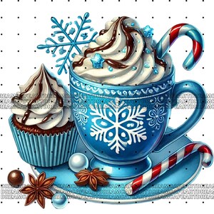 32 PNG Set 2 Winter Hot Cocoa Clipart, Cozy Hot Chocolate Graphics ...