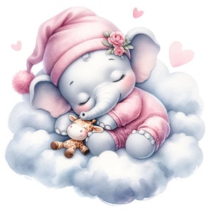 35 Png,cute Elephant Clipart Bundle,baby Boy Elephant Illustration,cute ...