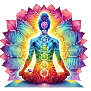 34 PNG, Watercolor Yoga Lover Clipart Bundle, Chakra Designs,meditation ...