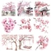 145 PNG, Watercolor Sakura Clipart Bundle, Spring Flowers Clipart ...