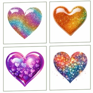 29 Valentine's Day PNG, Glitter Heart Valentines Day Clip Art, Love ...