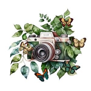 10 Watercolor Camera Clipart, Camera Clipart, Camera Clip Art, Jpgs ...