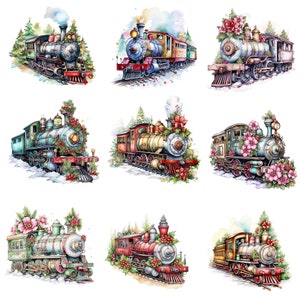 27 Christmas Train Clipart PNG, Christmas Clipart, Winter Clipart ...