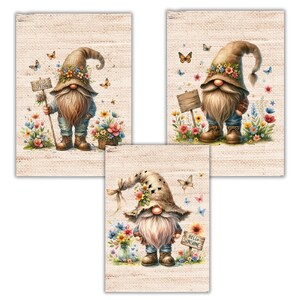 9 Spring Gnome Sign,easter Gnome Sign for Wreath,wreath Sign Png,garden ...