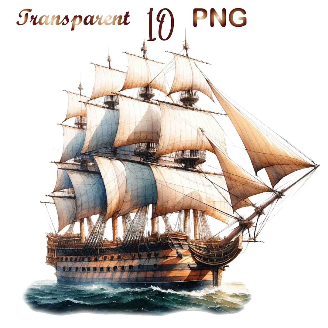 10 Vintage Ship PNG, Ship Png, Vintage Ship Clipart, Ship Sublimation ...