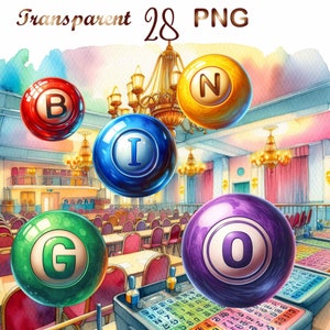 28 Bingo Clipart, Bingo Sublimation Design, Clipart Bingo,bingo Balls ...