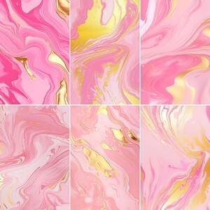 50 Pink Gold Marble Seamless - Watercolor Pattern - Seamless Pattern ...