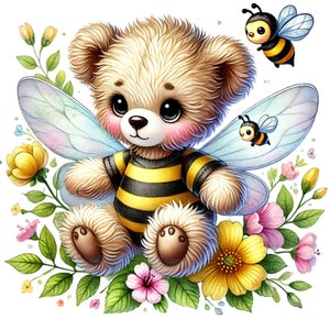 47 Png,teddy Bear Honeybee Clipart Bundle,teddy Bear Clipart Bundle ...