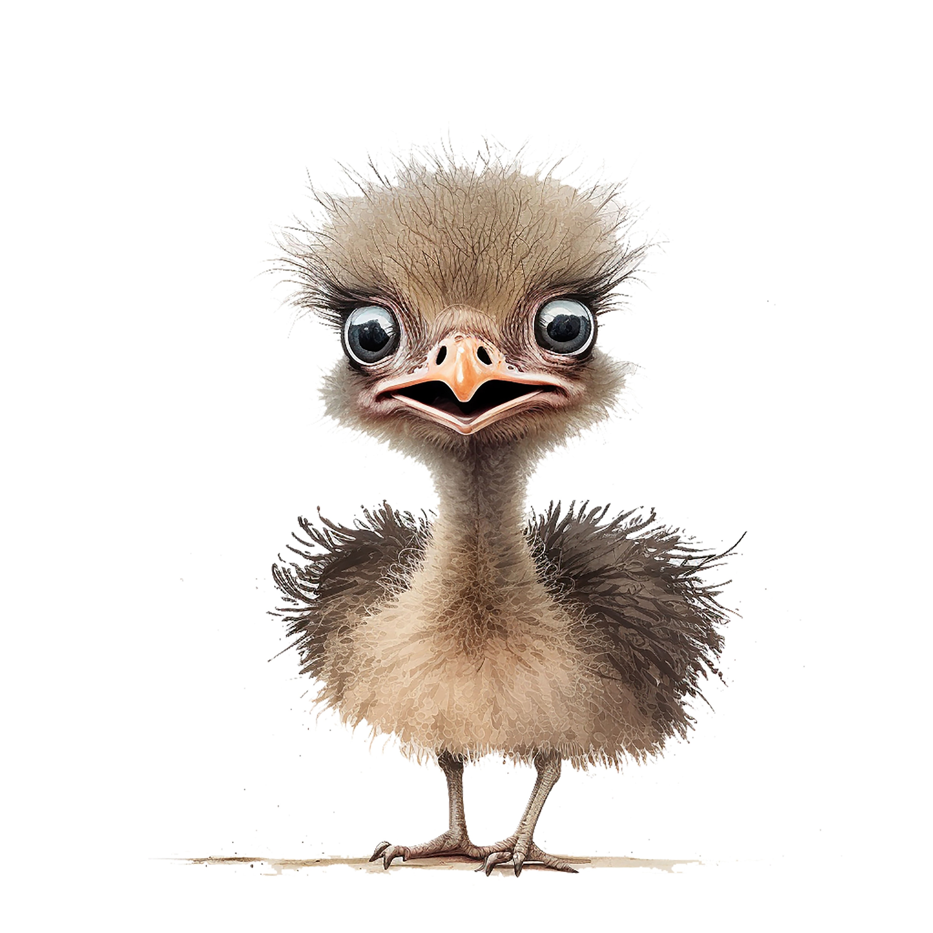 10 Baby Ostrich Clipart Commercial Use Jpgs Digital - Etsy Canada