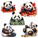 31 PNG, Cute Panda Clipart, Adorable Panda Clipart Bundle, Panda Pack ...