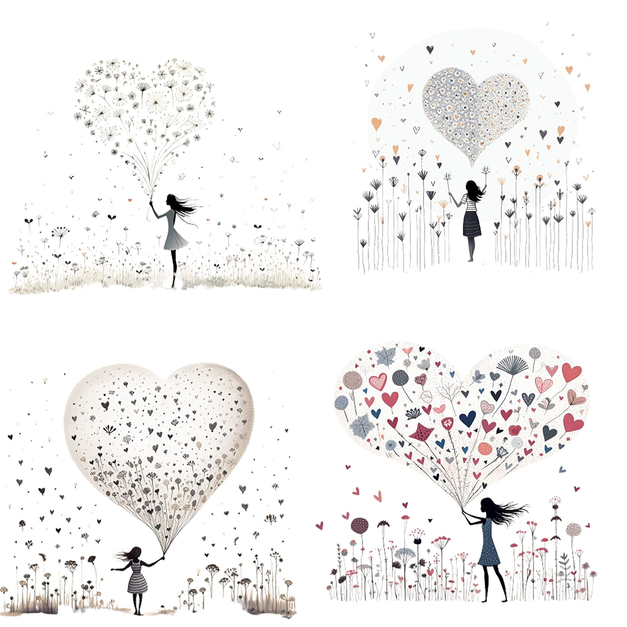 20 PNG, Valentine's Dayclipart Bundle, Heart Valentines Day Clip Art ...