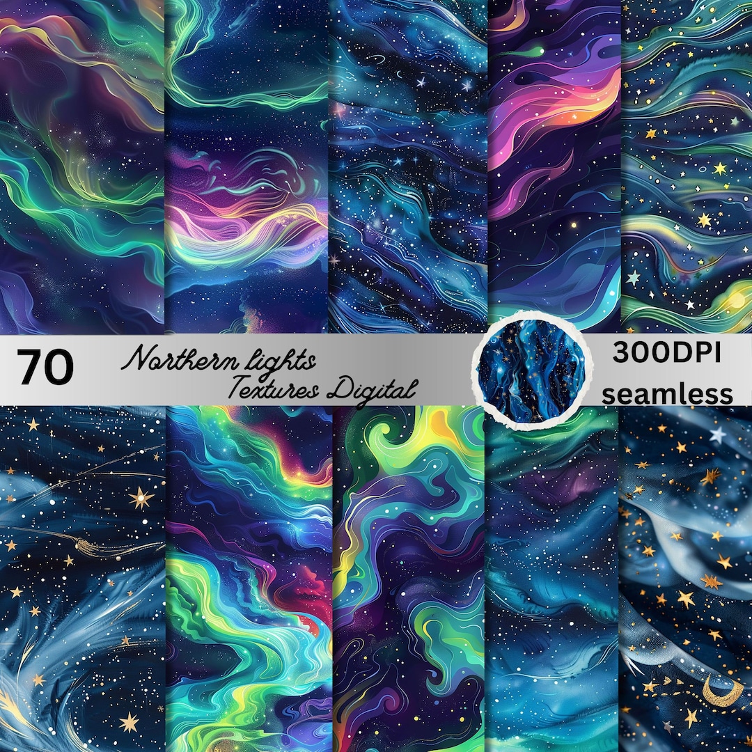 70 Seamless Northern Lights Print,seamless Northern Lights Design ...