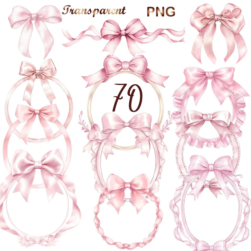 Pink Ribbon Bow Clipart - Etsy