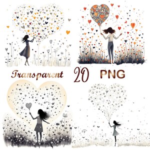 20 PNG, Valentine's Dayclipart Bundle, Heart Valentines Day Clip Art ...